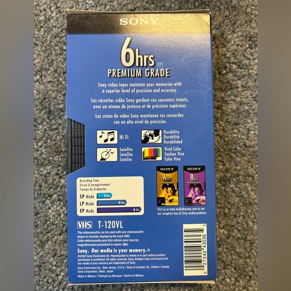 Sony | Other | Sony T2 Premium Grade Vhs Tapes Unused | Poshmark